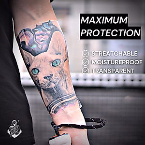 Sorry Mom Tattoo Aftercare Bandage (40ft x 6in) Clear Tattoo Bandage Waterproof, Adhesive Tattoo Wrap Bandage - Tattoo Healing Wrap - Tattoo Film Protection - Second Skin Tattoo Cover
