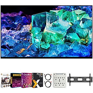 Sony XR55A95K 55 inch BRAVIA XR A95K 4K HDR OLED TV with Smart Google TV 2022 Model Bundle with Premiere Movies Streaming + 37-100 Inch TV Wall Mount + 6-Outlet Surge Adapter + 2X 6FT HDMI Cable