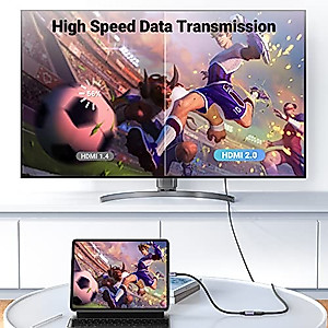 UGREEN Micro HDMI to HDMI Adapter, Micro HDMI to Female HDMI Aluminum Portable Cable HDMI Adapter Supports 4K 3D 1080P, Compatible with GoPro Hero 7 Raspberry Pi 4 Sony A6000 Camera Nikon B500, 8 Inch