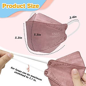 POQCCT KN95 Face Masks 50 Pack Tie Dye Breathable Safety Respirator 4 Layers Multicolor Cup Dust Disposable KN95 Mask Protection For Adult