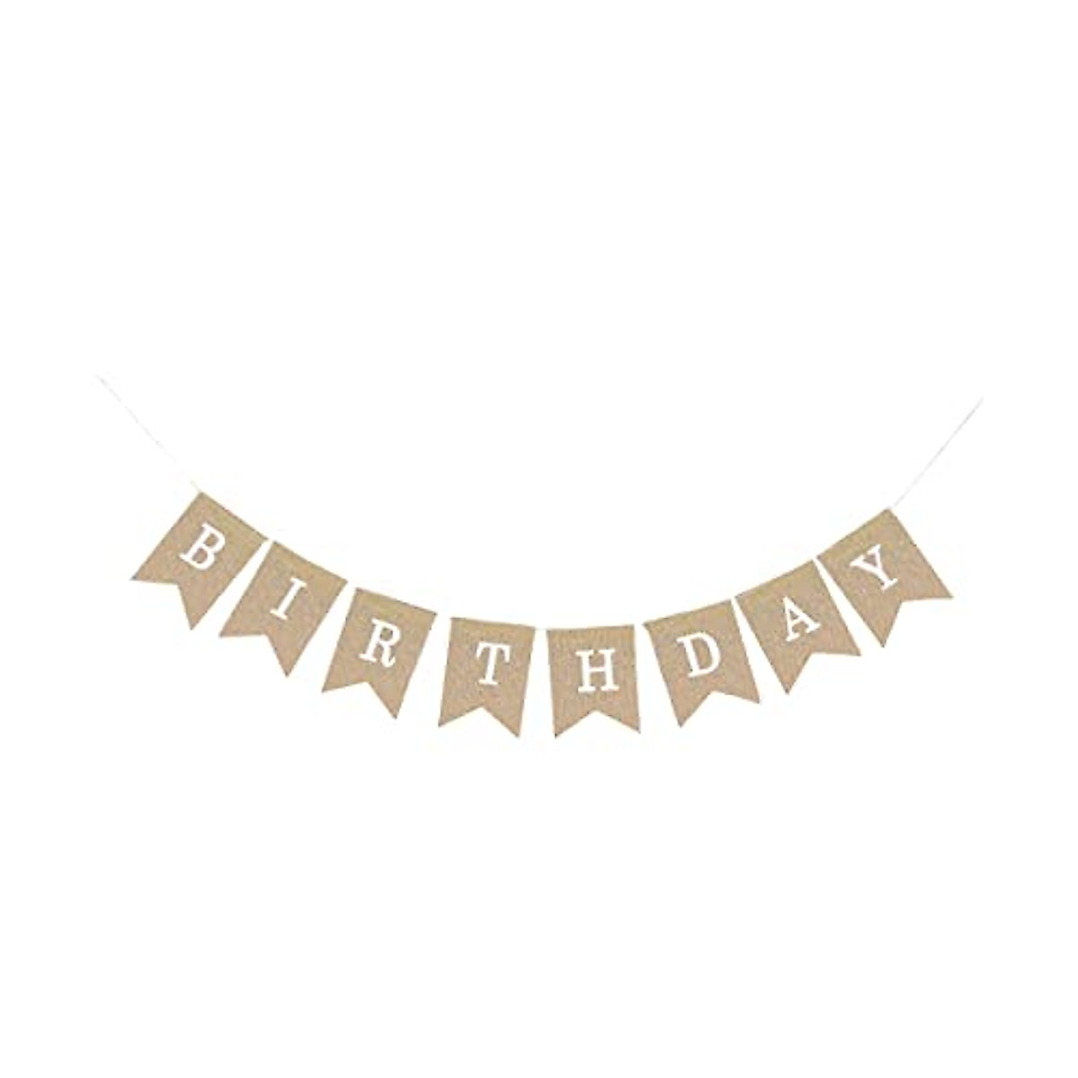 Mandala Crafts Burlap Happy Birthday Banner - Happy Birthday Burlap Banner Garland Bunting Pendant Flag for Rustic Birthday Decorations -Boho Burlap Birthday Banner for Adults
