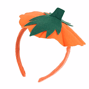 Halloween Headband Pumpkin Hat Hair Bands Hair Hoop Halloween Costume Dress up Party Supplies (Orange)