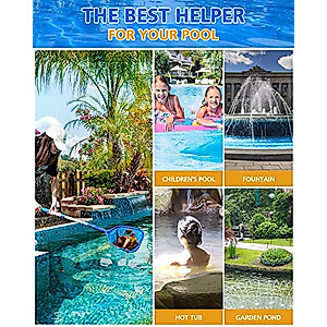 Mowend Pool Net, Pool Skimmer Net with 17.28-34.8" Telescopic Pole, 3 Section Pole, Pool Net for Cleaning, Including EZ-Clip, Pool Skimmer for Hot Tub, Spas, Pond and Inflatable Hot Tub