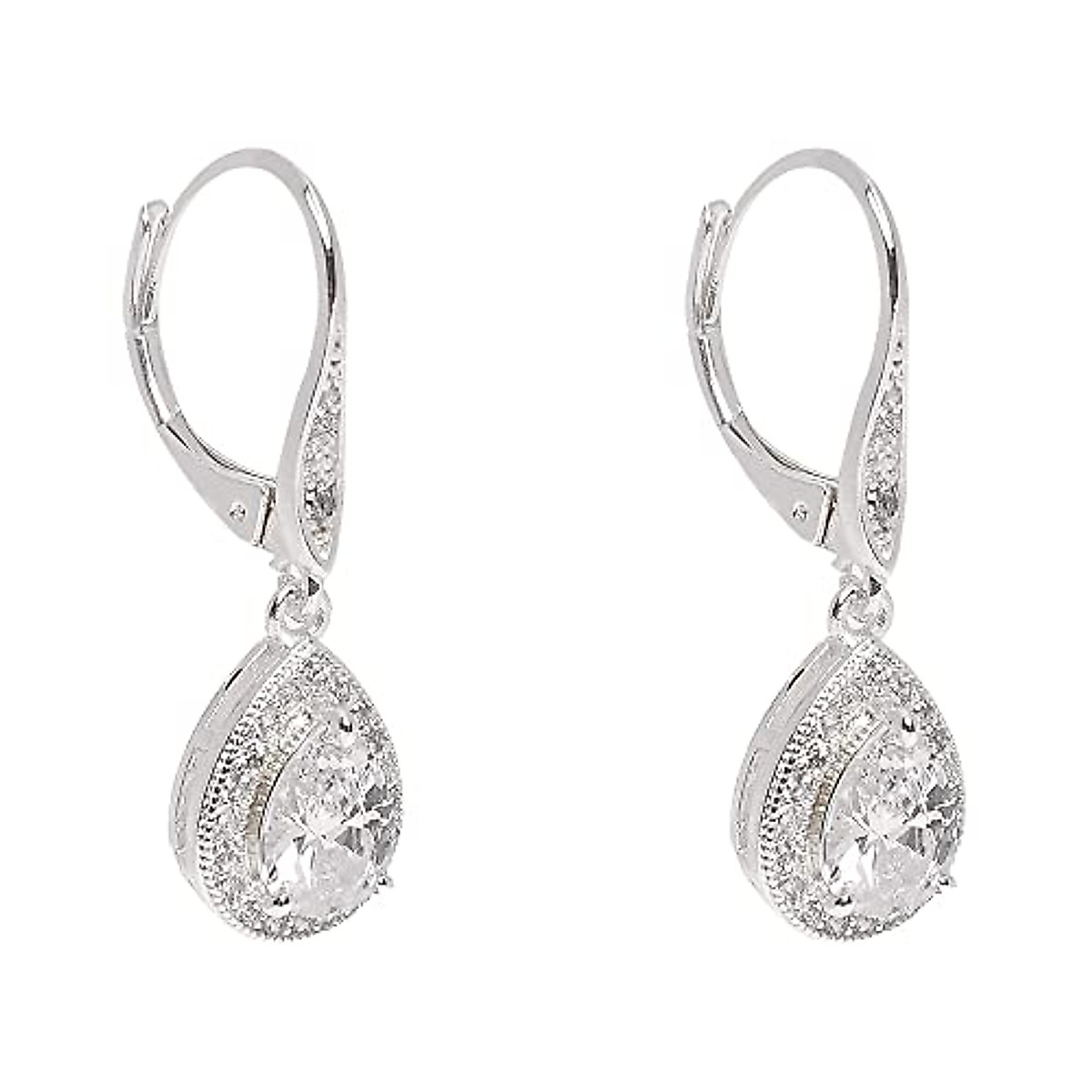 Anne Klein Classics Cubic Zirconia Pear Shape Drop Earrings