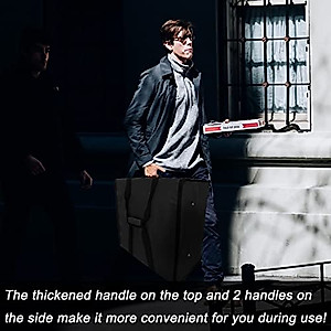 OujiuShark Insulated Pizza Bags for Delivery, 20in x 20in x 12in, Commercial Pizza Warmer Bag, Large Pizza Carrier for Hot and Cold Food (Black)