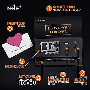 Gifts for Him Boyfriend Husband,Christmas Stocking Stuffers for Men,"I LOVE U"Multitool Pen Gift Set,Anniversary Birthday Valentines Fathers Day Gift Ideas for Him