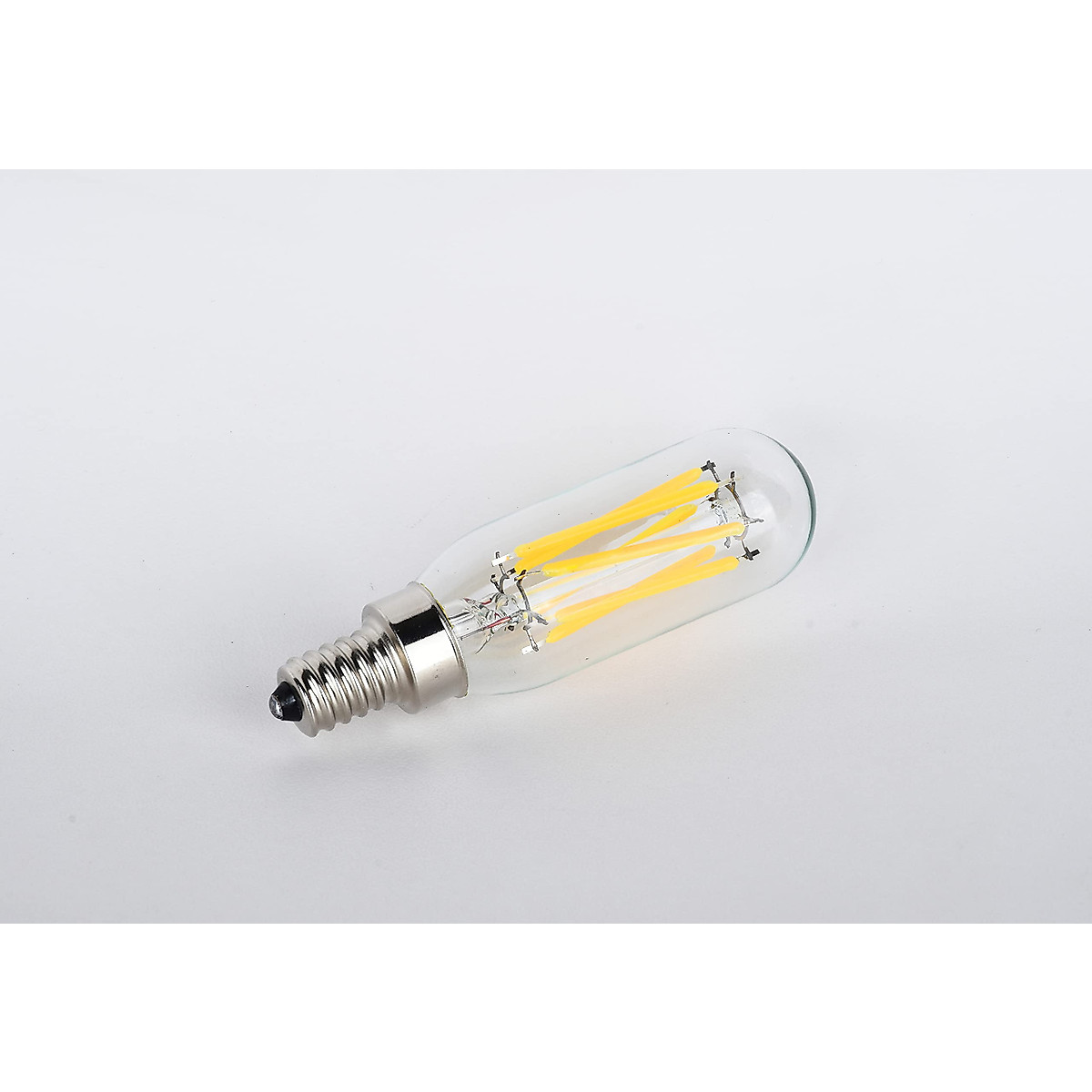 Raheem T8 LED Bulb, E12 Dimmable LED Bulb, 110v 600Lumens 3000k 60W Equivalent, Clear Glass Tubular Light Bulb, Best Replacement for Incandescent Bulb, Candelabra LED Bulbs, 10 Pack (Warm White)