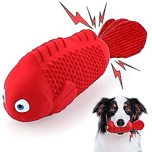 Tough Squeaky Dog Toys for Aggressive Chewers Large Breed, Dog Chew Toys, Super Chewer Dog Toys, Rubber Dog Toys for Large Dogs, Durable Dog Toys for Medium Dogs, Upgraded Indestructible Dog Toys