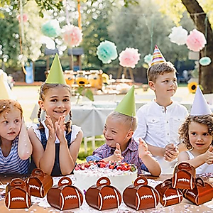 36 Pack Sports Party Box Favors Ball Goodie Boxes Sports Game Theme Gift Boxes Football Soccer Candy Boxes Sports Party Treat Boxes for Sports Themed Birthday Baby Shower Party Supplies (Football)
