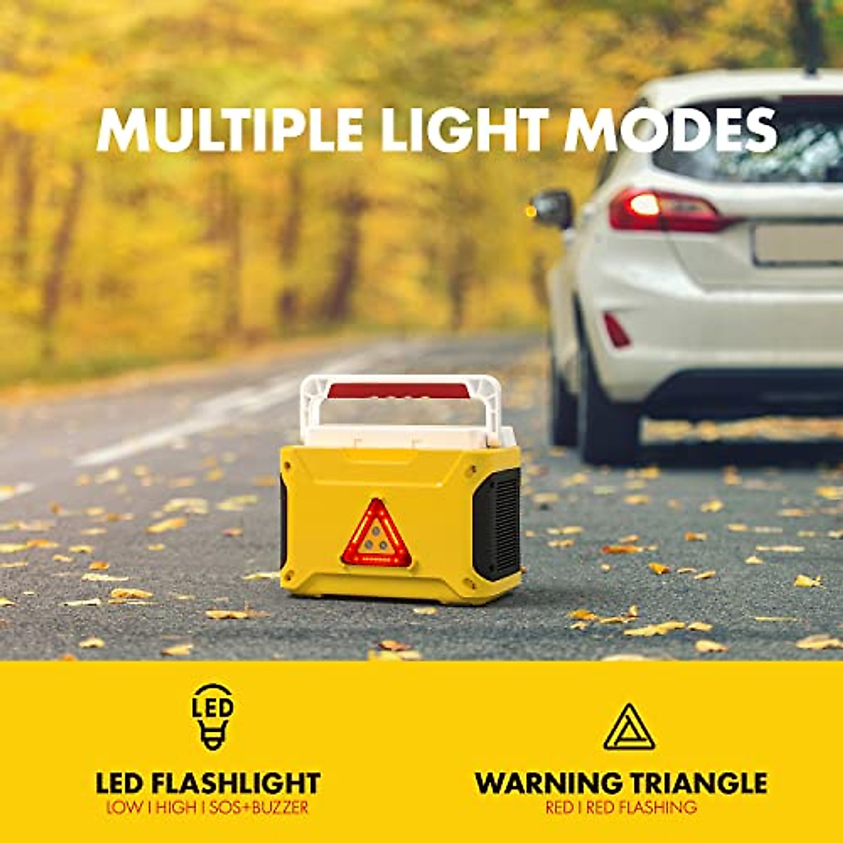 Shell Portable Power Station, 700W 10- Port, S-Boost upto 1400W, 583Wh Solar Generator (Solar Panel Optional) with Lithium Battery Pack, 2 AC Outlets, 60W USB-C PD Port, LED Light + Emergency Triangle