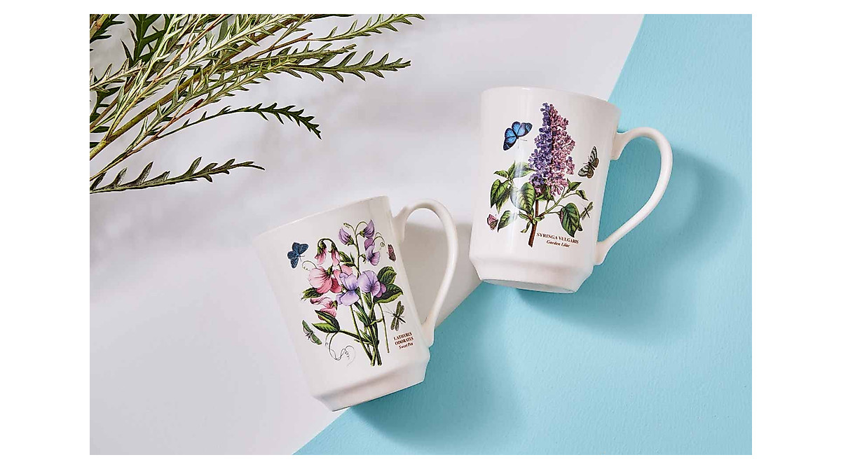 Portmeirion Botanic Garden 14 oz Mug Set of 6 | Elegant Floral Design