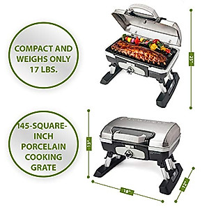 Cuisinart CGG-180TS Petit Gourmet Portable Tabletop Gas Grill, Stainless Steel