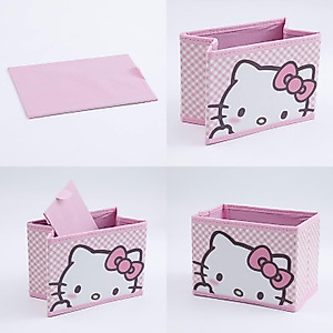 CNEISEJK Kawaii Kitty Collapsible Storage Box Kitty Cat Cosmetics Box Foldable Baskets Office Desk Room Decoration Makeup Holder for Women Girls (SNX-Ki 2403)