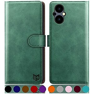 SUANPOT for Oneplus Nord N20 5G Wallet case 【RFID Blocking】 Credit Card Holder, Flip Folio Book PU Leather Phone case Shockproof Cover Women Men for OnePlus Nord N20 5G case Sea Green