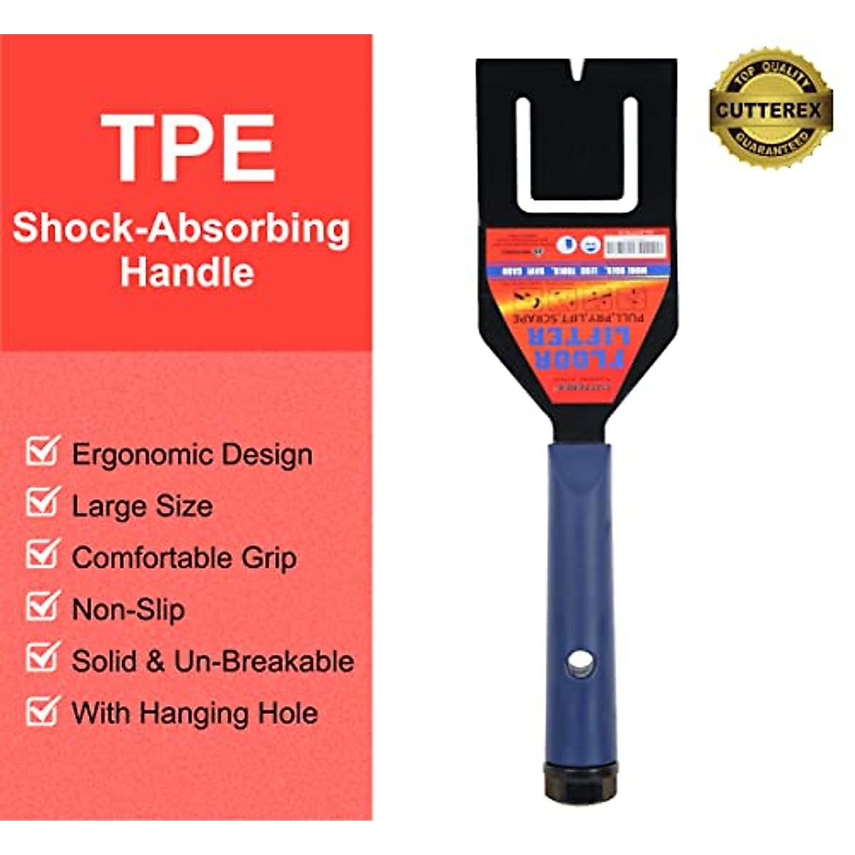 CUTTEREX Floor Lifter, Tile Removal Tool, Removal Multi-Tool for Commercial Work, Molding, Baseboard, Skirting Board, Siding and Flooring Removal, Remodeling