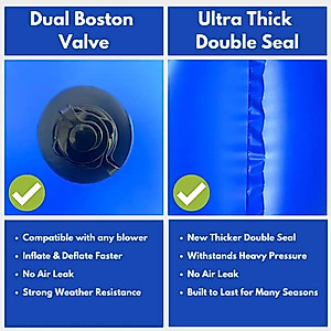 Aquatix Pro Pool Pillows for Above Ground Pools, 4 x 8 ft Closing Winter Kit with 100ft Rope, Super Thick 0.4mm PVC Swimming Pool Cover Air Pillow, Cold-Resistant Winterizing Ice Equalizer