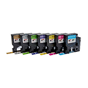 DYMO COLORPOP Authentic Label Maker Tape, 1/2" W x 10' L, Black Print on Gold Glitter, D1 Standard