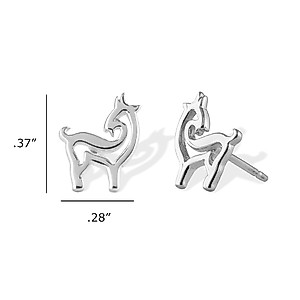 Boma Jewelry Sterling Silver Goat Stud Earrings