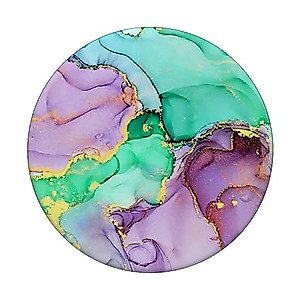 Purple Green Illustration Pattern Phone Popper PopSockets Standard PopGrip