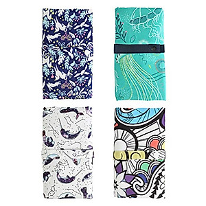 Cloth Diaper Wet Dry Bags, 16x13 inch Waterproof and Reusable Nappy Organizer Bag with Two Zippered Pockets for Swimsuits or Wet Clothes (White)