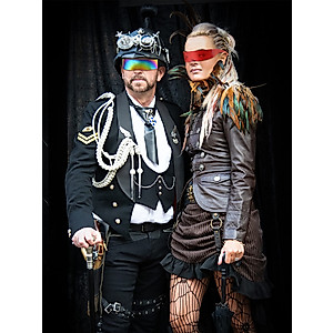 Honoson 6 Pieces 80s Futuristic Cyclops Visor Sunglasses with Semi Translucent Back to Future Inspired Costume Futuristic Wrap Visor Sun Glasses for Men Women Cyclops Futuristic Style