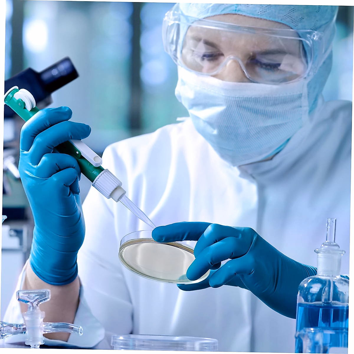 Healeved Prepoured Agar Plates 10pcs 7cm Agar Petri Dishes Science Experiment Supplies for Mushroom Cultivation and Science Fair Projects