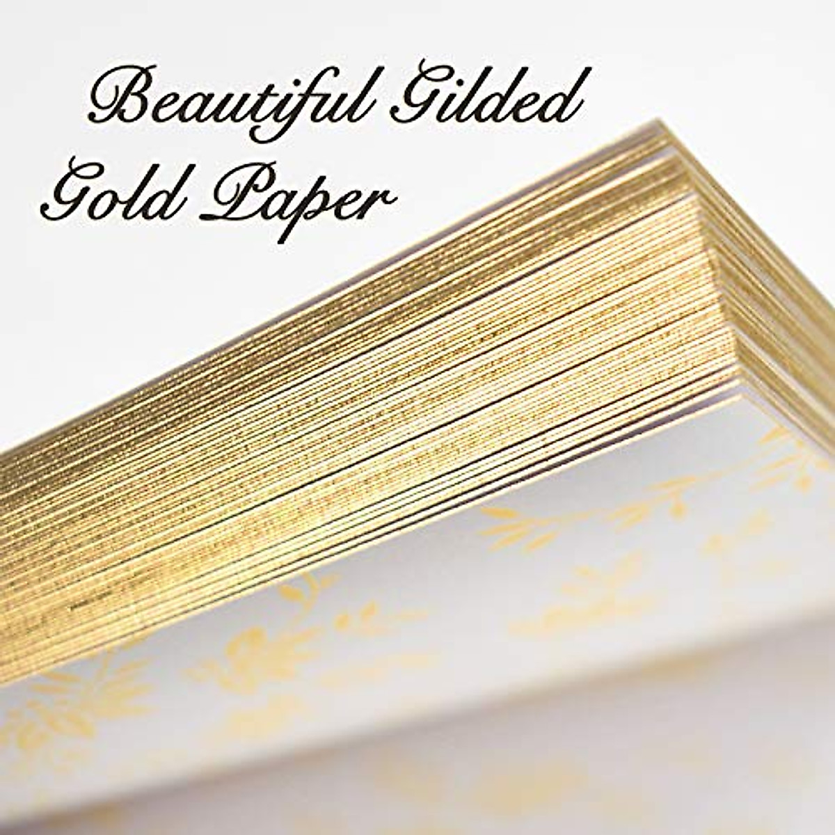 J&A Homes Polaroid Guest Book for Wedding - Registry Sign-In Book for Wedding, Reception, Engagement, Birthday, Baby Shower - White Guestbook w/Bookmark & Gold Floral Design - 9" x 6" (100 Pages)