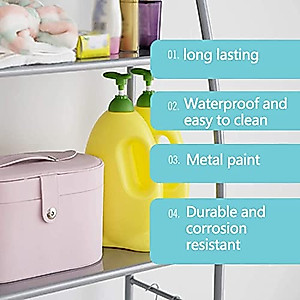 HIIGH 3-Tier Laundry Room Shelf Over The Toilet/Washing Machine Storage Rack, Adjustable Organizer Stand,for Laundry Room,Toilet,Black,White (Color : Black)