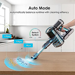Oraimo Cordless Vacuum Cleaner,27Kpa Rechargeable Stick Vacuum Cleaner,Lightweight Cordless Vacuum Handheld,380W Brushless Motor,Up to 44mins Runtime,for Home Dust Pet Hair Carpet Hard Wood Floors