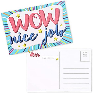 Bright Creations Wow Great Job Inspirational Postcards (4 x 6 in, 50 Pack)