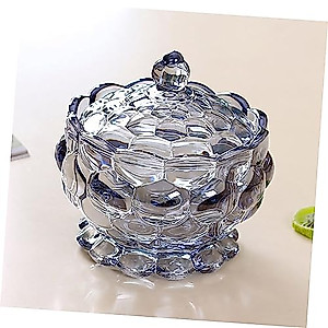 OKUMEYR 2pcs Foam Candy Cup Candy Dish with Lid Sugar Bowl Tea Jar Wedding Candy Buffet Jars Crystal Cookie Tin Crystal Ice Cream Candy Bowl Wedding Decor Spice Jars Snack Glass Diamond