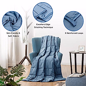 Giantex Bamboo Weighted Blanket, 48" x 72" | 15lbs, Cooling Weighted Blanket with 100% Pure Natural Bamboo Cover, Premium Glass Beads, Adults Heavy Blankets for Better Sleep, Use on Twin Full Bed