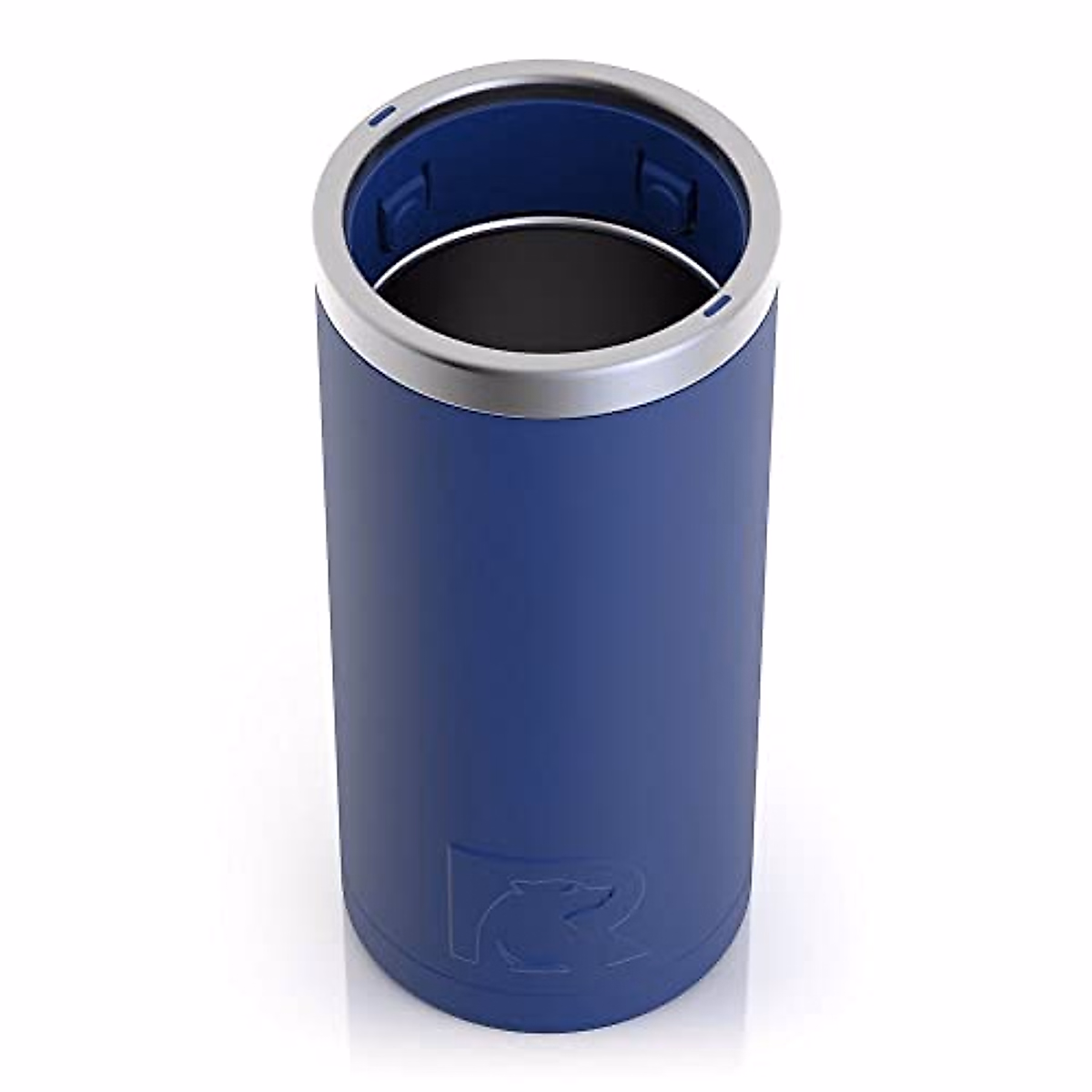 RTIC Skinny Can Cooler Slim, Insulated, Beer, Beverage, Soda Can Cooler with Lid, Stainless Steel Metal, Double Wall Insulation Coozie for Cans, Sweat Proof, Fits all 12oz Slim Cans, Gulf Blue, Matte
