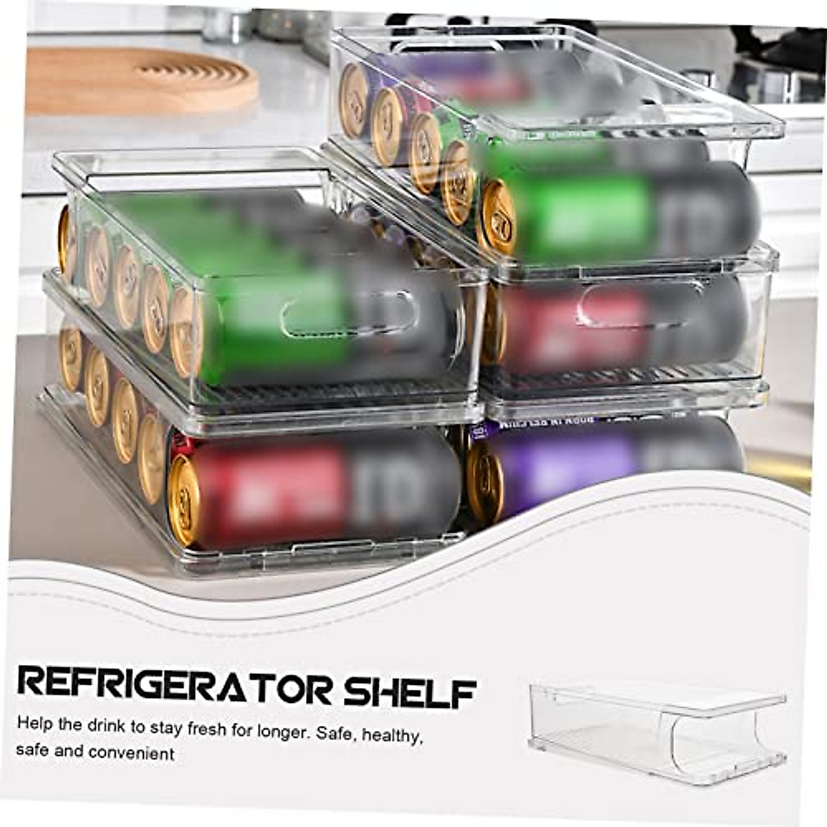 Zerodeko 2pcs Beer Can Holder Soda Can Dispenser Soda Can Storage Rack Wine Bottle Stacker Plastic Organizers Plastic Storage Boxes Plastic Food Tray Kitchen Gadget Drink Storage Rack Fruit