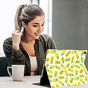 Case for New iPad Mini 6 2021 (6th Generation), Multi-Angle View Adjustable Stand Auto Wake/Slee for iPad Mini 6th Gen 8.3 Inch ,Yellow Pineapple