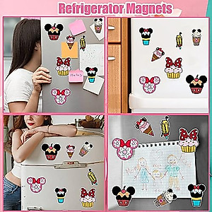 Food Cute Magnets Set for Fridge, Funny Sweets Mouse Refrigerator Kitchen Locker Whiteboards Cruise Car Magnet Decorations Stickers for Carnival Party Home Magnetic SuSpplies Favors (7PCS)