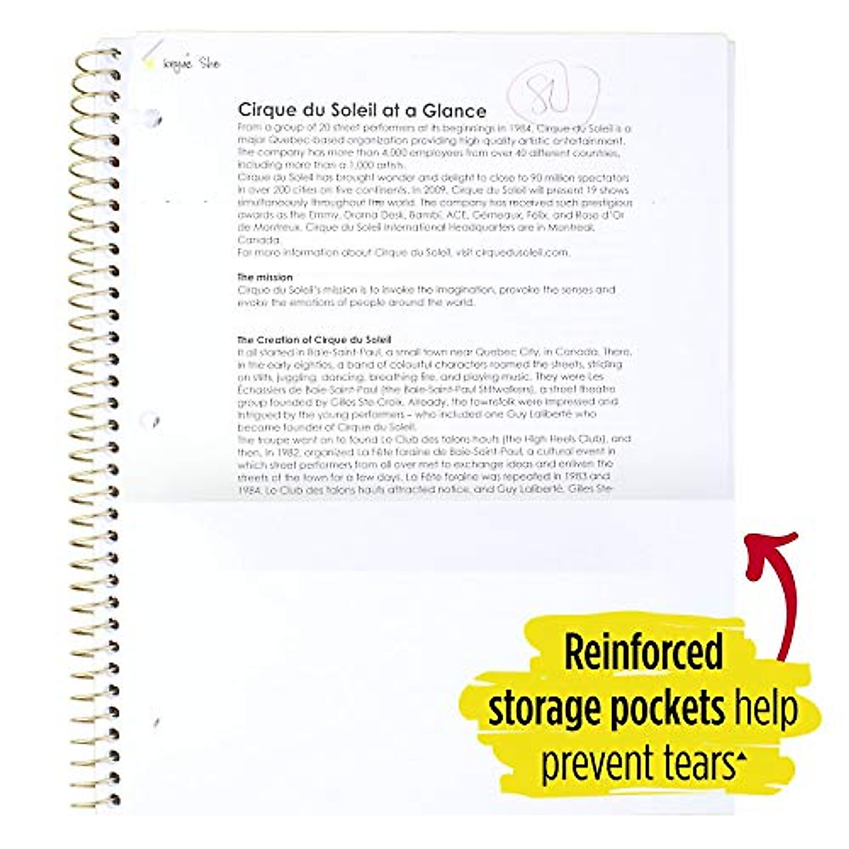 Five Star Spiral Notebooks, 1 Subject, College Ruled, 11" x 8-1/2", Cute Designs Bright Colors, 3 Pack (51180)