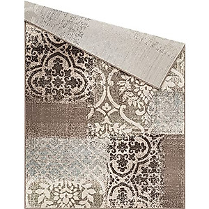 L'Baiet Chrissy Brown Beige Distressed Floral Pattern Mid-Century Modern Indoor 2' x 3' Area Rug