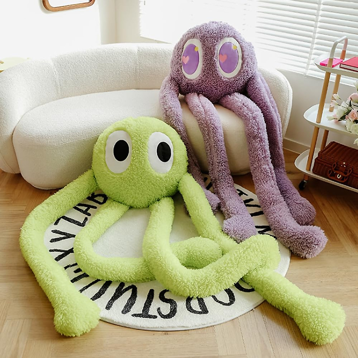 Xshelley Long Legs Octopus, Large Stuffed Animal Octopus Plush Toy, Pillow, Cushion, Soft Octopus Stuffed Sea Animal, Children's Gift (39 inch high Green)