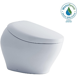 TOTO® NEOREST® NX1 Dual Flush 1.0 or 0.8 GPF Toilet with Integrated Bidet Seat, EWATER+® - Cotton White - MS902CUMFG#01