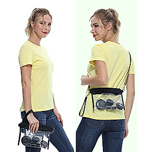 MAY TREE Clear Purse for Concert Stadium Festival Concert Clear Bag Stadium Approved for Women and Men, Black