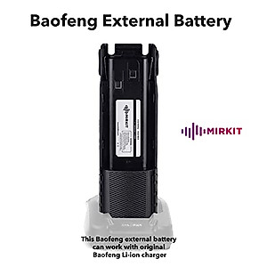 MIRKIT 3800 mAh UV82 Battery BL-8 7.4V Li-ion Compatible with Baofeng UV-82 MK3/5 UV 82HP UV 82 UV 82C Gmrs V1 MURS V1 Baofeng Accessories Baofeng Extended Battery Radio