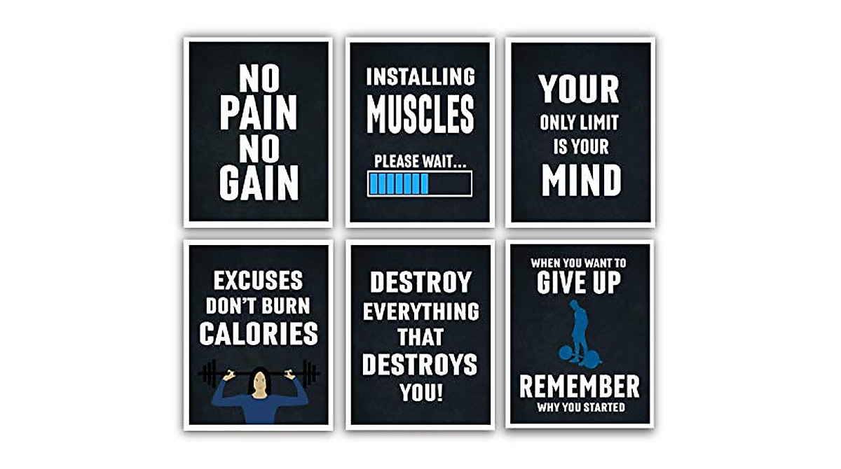 Motivational Gym Posters - Inspiring Home & Workout Room Decor