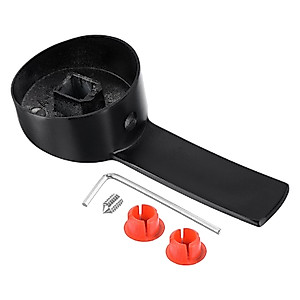 uxcell Single Lever Faucet Handle for 35mm Cartridge Zinc Alloy Faucet Handle Replacement for Kitchen Bathroom Shower, Black 4.1'' Length