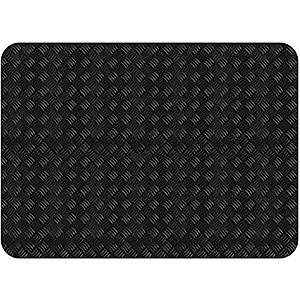 Fasmov Under The Grill Mat, 36 x 48 inches PVC Grill Mat Grill and Garage Protective Mat, Protects Decks and Patios from Grease Splashes, PVC Flame Retardant Material, Black