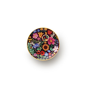 RIFLE PAPER CO. Blossom Ring Dish, Protect Your Trinkets and Jewelry, Minimize Loss, Organize Desk, Small Item Security, Keep Valuables Safe and Visible, Cute and Fashionable