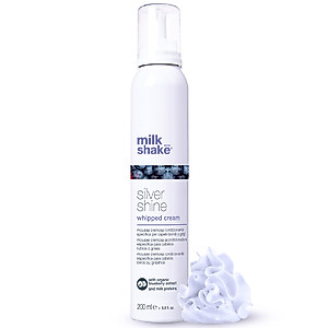 milk_shake Silver Shine Whipped Cream No-Rinse Creamy Conditioning Foam, 6.8 Fl Oz