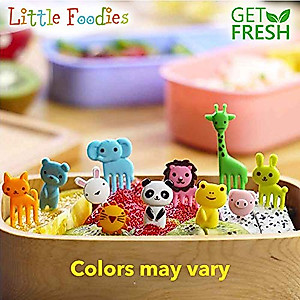 GET FRESH Food Picks for Kids, 30 Pieces Animal Bento Deco Set, Mini Bento Decorations Set for Baby Showers and Kids Parties, Mini Cartoon Toothpick, Bento Lunch Deco