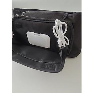 Fullyuse 2 in 1 Stroller Organizer with Wipes Warmer, 2 insulated cup holder, adjustable Non-slip strap, Trash pocket, Magnetic seals, Large capacity for baby essential, durable Waterproof Material