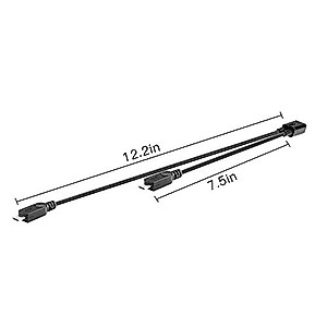 ELECTOP Micro USB Female to 2 Micro USB Male Splitter Cable